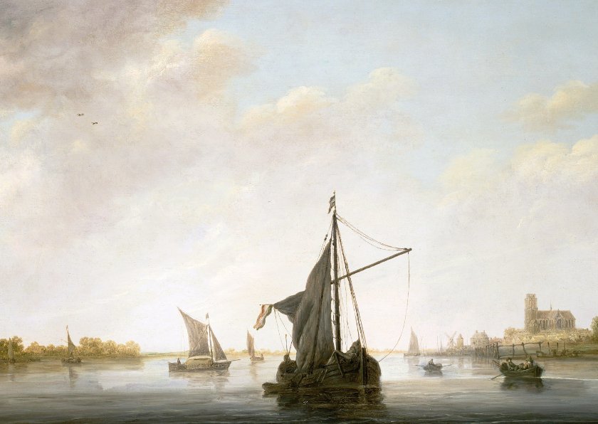 Kunstkaart van Aelbert Cuyp. Gezicht op de Maas | Kaartje2go