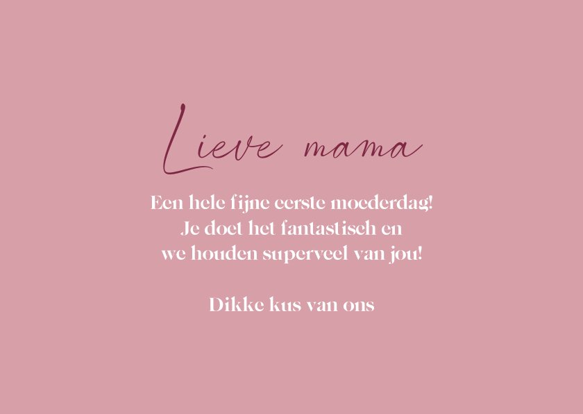 Moederdagkaart eerste moederdag bloemen paars | Kaartje2go