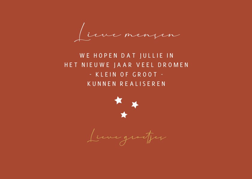 Nieuwjaarskaart droom groot - Nieuwjaarskaarten | Kaartje2go