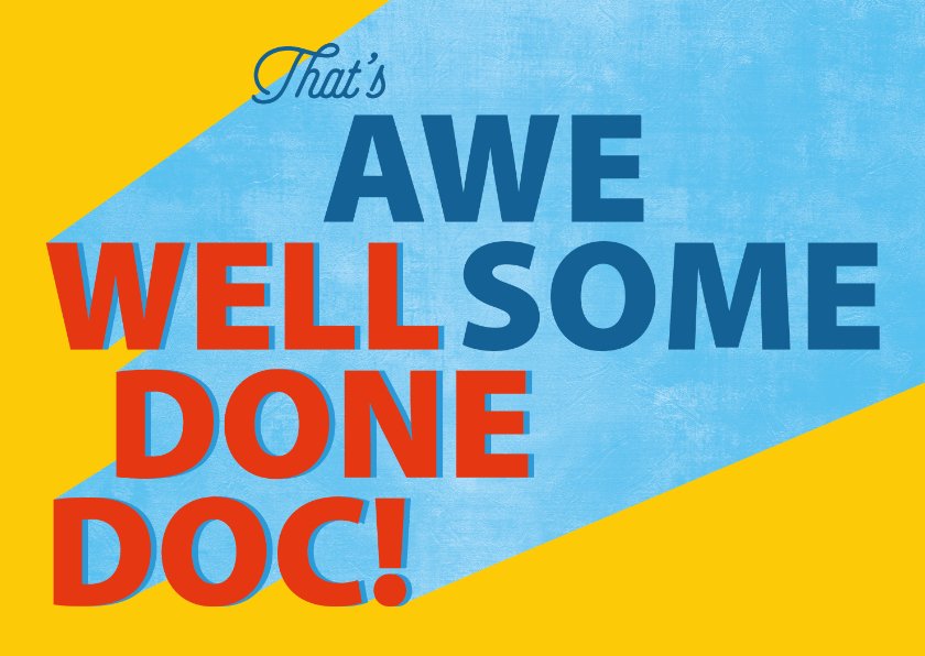 PhD felicitatie kaart- Well Done Doc | Kaartje2go