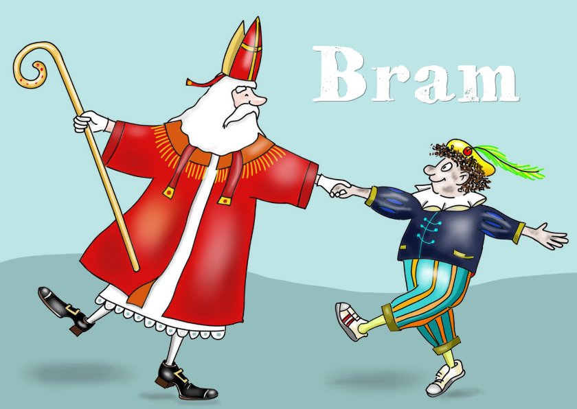Sinterklaas- Sint en Piet dansend | Kaartje2go