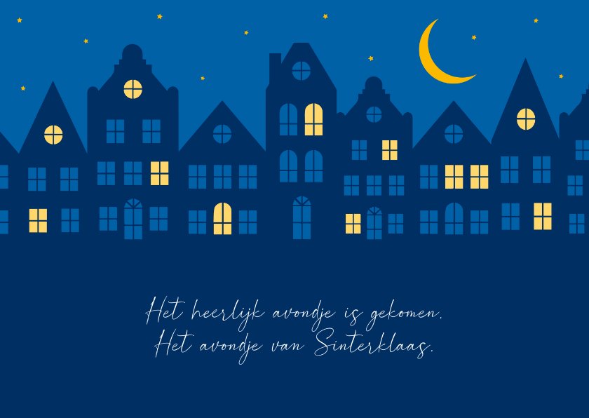 Sinterklaaskaart sint en pieten in bakfiets | Kaartje2go