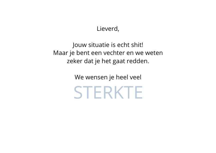 Sterktekaart moedig mens this says it all | Kaartje2go