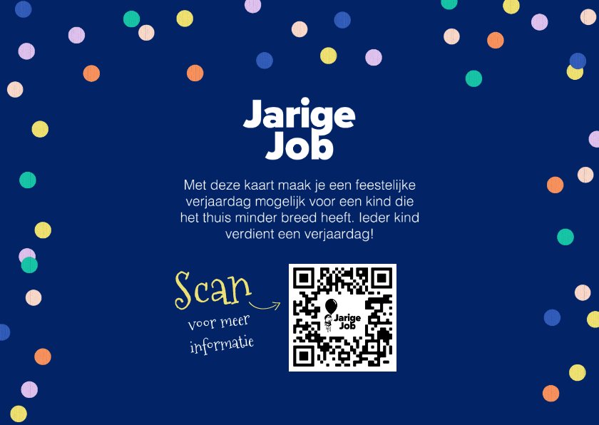 Stichting Jarige Job eigen foto hoedje en | Kaartje2go