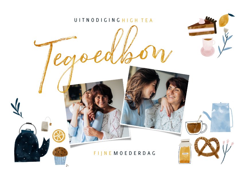 Tegoedbon High Tea met foto's en illustraties | Kaartje2go