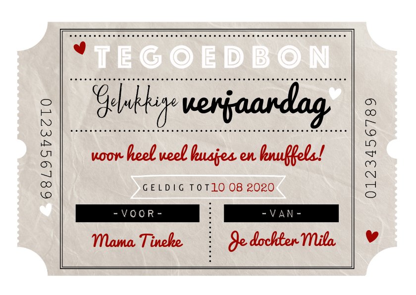 Tegoedbon maken gelukkige verjaardag vintage | Kaartje2go
