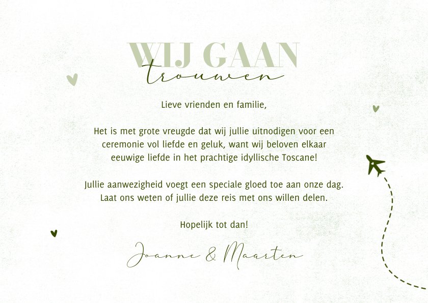 Ticket trouwkaart paspoort wereldkaart liefde | Kaartje2go