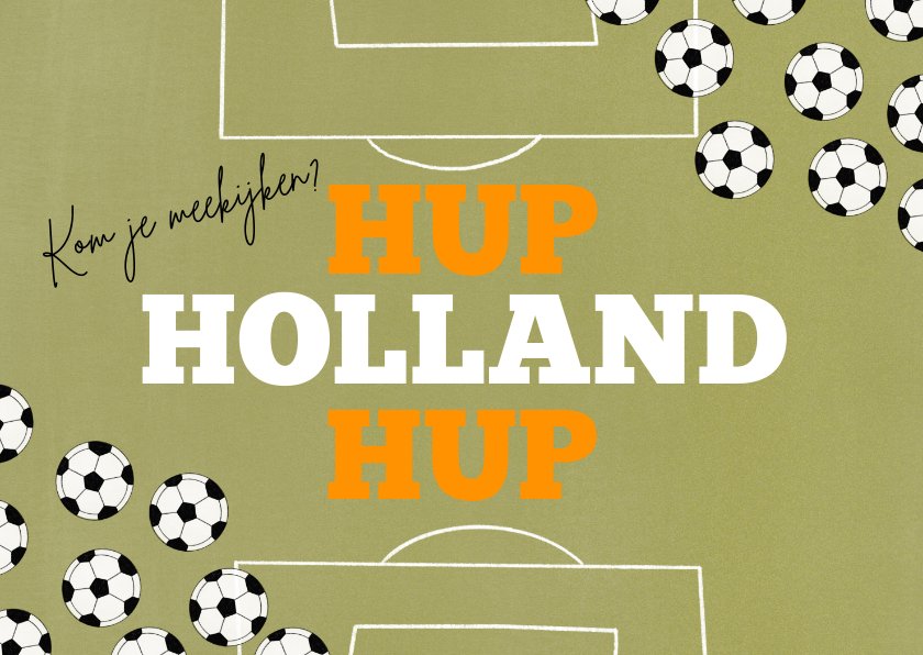 Uitnodiging TV WK voetbal kijken hup holland | Kaartje2go