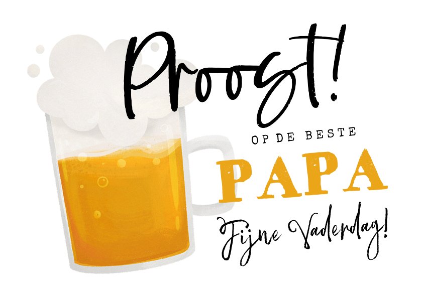 Vaderdagkaart proost bier fijne Vaderdag papa | Kaartje2go