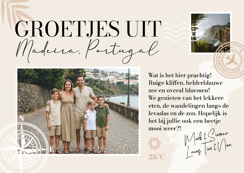 Vakantiekaart groetjes uit ansichtkaart met | Kaartje2go