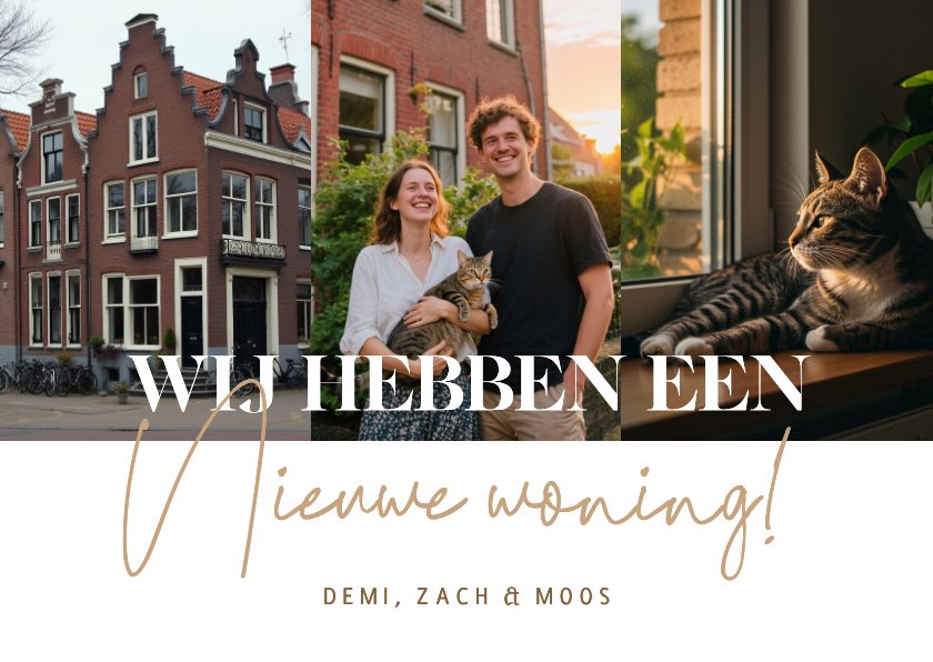Verhuis fotocollage nieuwe woning | Kaartje2go