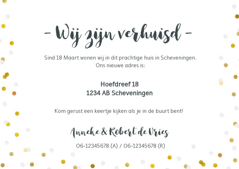 Verhuisbericht fotocollage kaart met 3 foto's | Kaartje2go