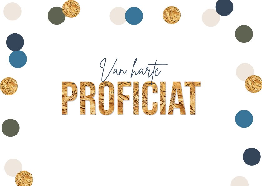 Verjaardagskaart confetti feest goud stijlvol | Kaartje2go