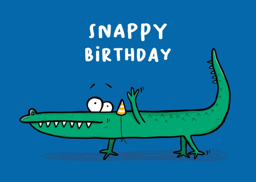 Verjaardagskaart Snappy birthday | Kaartje2go