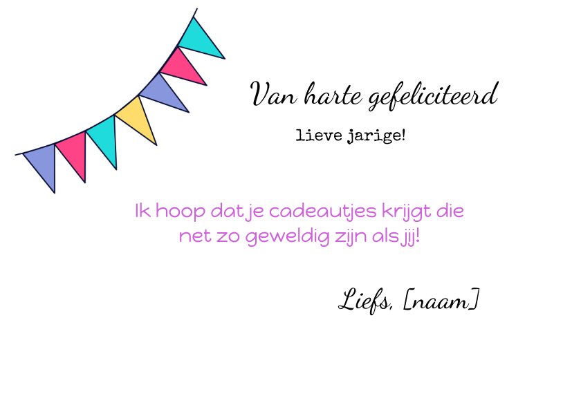 Verjaardagskaartje Happy Birthday- Hoera | Kaartje2go