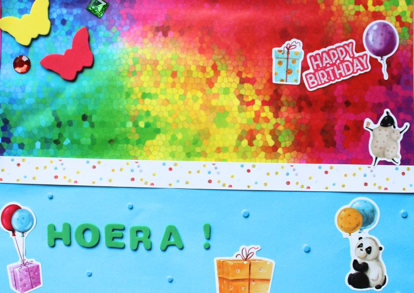 Verjaardagskaartje Happy Birthday- Hoera | Kaartje2go