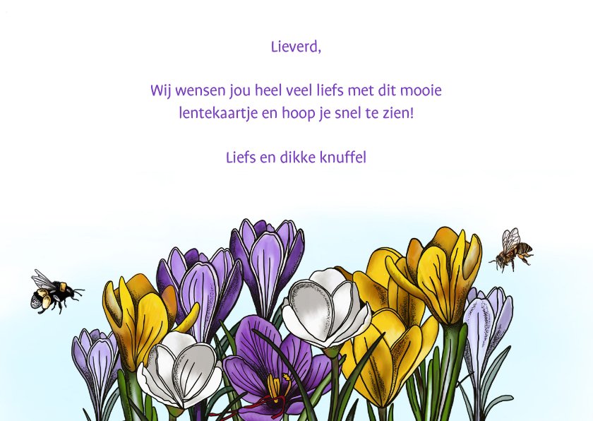 Zomaar lente crocussen - Wenskaarten | Kaartje2go
