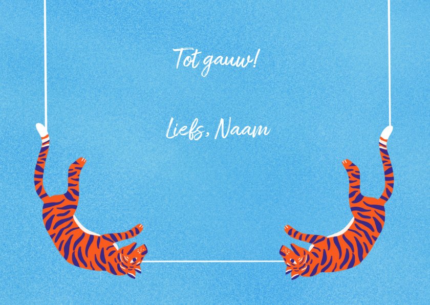 Zomaarkaart Hi Tiger - Wenskaarten | Kaartje2go