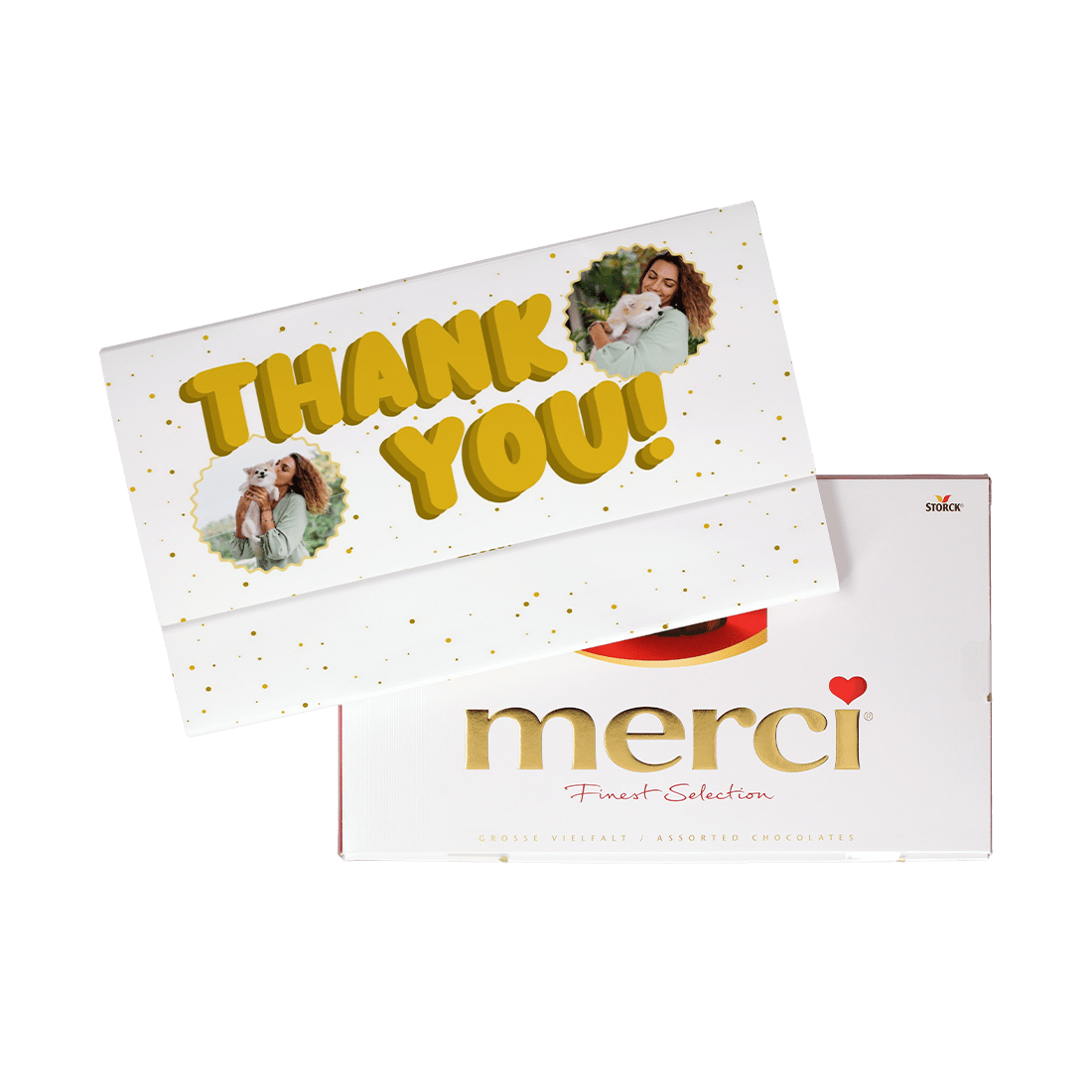 Gepersonaliseerde Merci chocolade | Kaartje2go