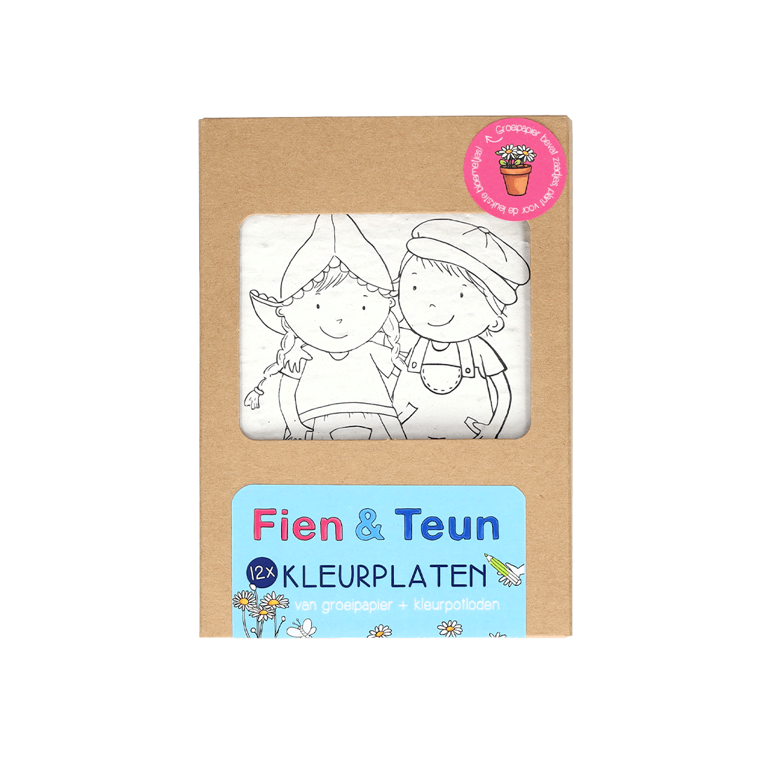 Fien en Teun groeipapier kleurplaten | Kaartje2go