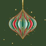 Kerstkaart gekleurde papieren kersthangers met | Kaartje2go