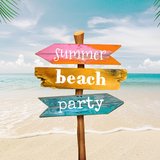 Uitnodiging beach party strandfeest caribische | Kaartje2go