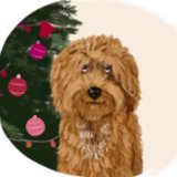 Kerstkaart kerstboom met hond - Kerstkaarten | Kaartje2go