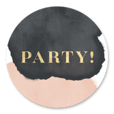 Uitnodiging verjaardag party goud spetters | Kaartje2go