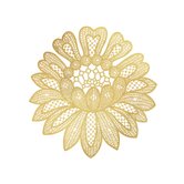 Uitnodiging vintage verjaardagsfeest kant goud | Kaartje2go