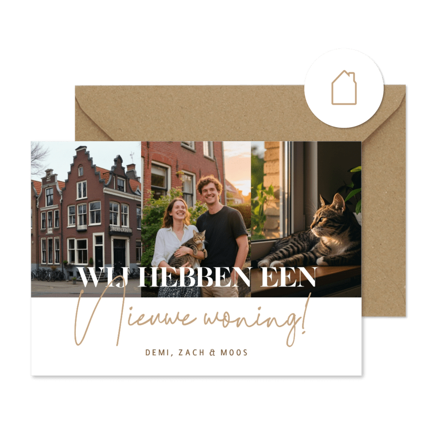 Verhuis fotocollage nieuwe woning | Kaartje2go