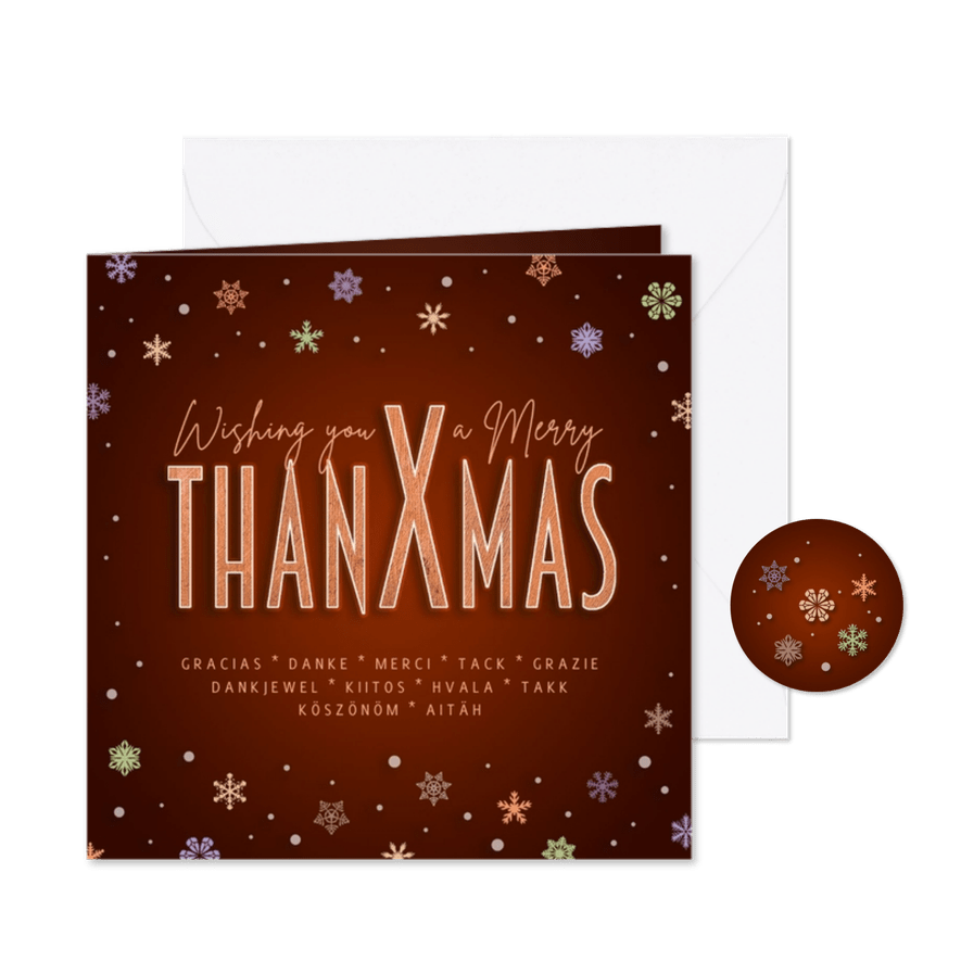 Zakelijk merry thanks mas and happy new year | Kaartje2go