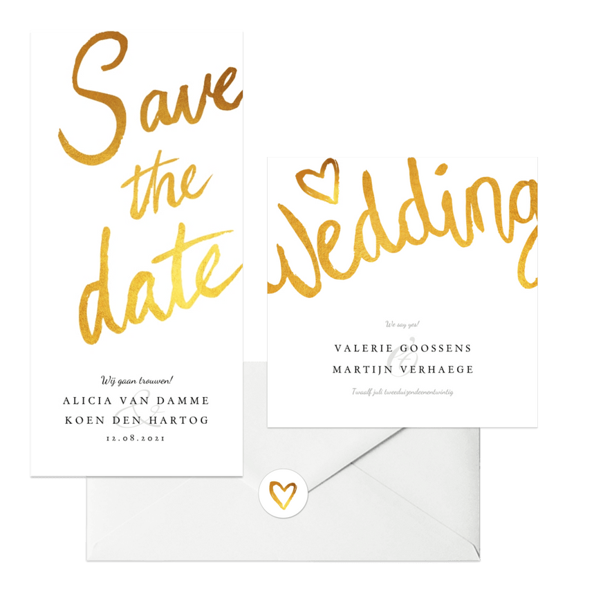 Save the date kaart klassiek en stijlvol met | Kaartje2go