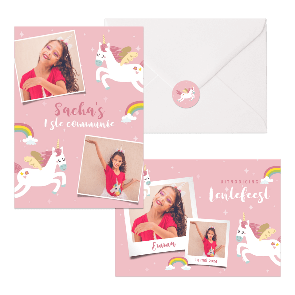 Leuke uitnodiging voor een eerste communie met | Kaartje2go
